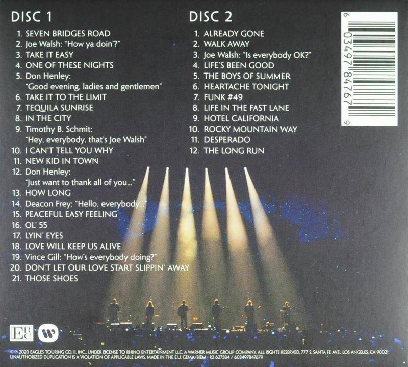 The Eagles Live From The Forum MMXVIII : Back | CD Covers | Cover ...